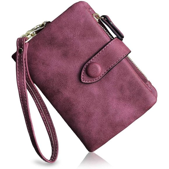 Pofee | Bags | Womens Purple Small Bifold Leather Wallets | Poshmark
